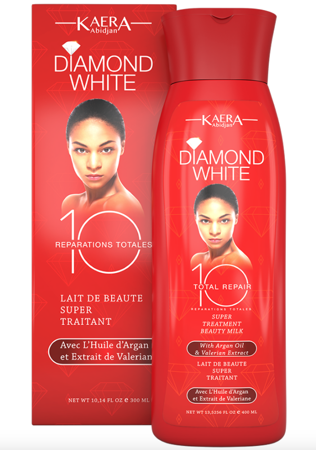 Lait éclaircissant Diamond White - Cosmétiques Eva et Perla