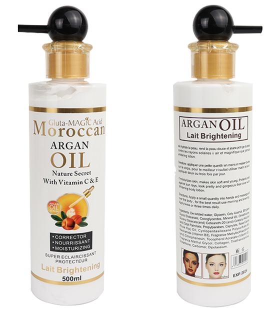 Lait éclaircissant Gluta-Magic Acid Maroccan argan oil - Cosmétiques ...